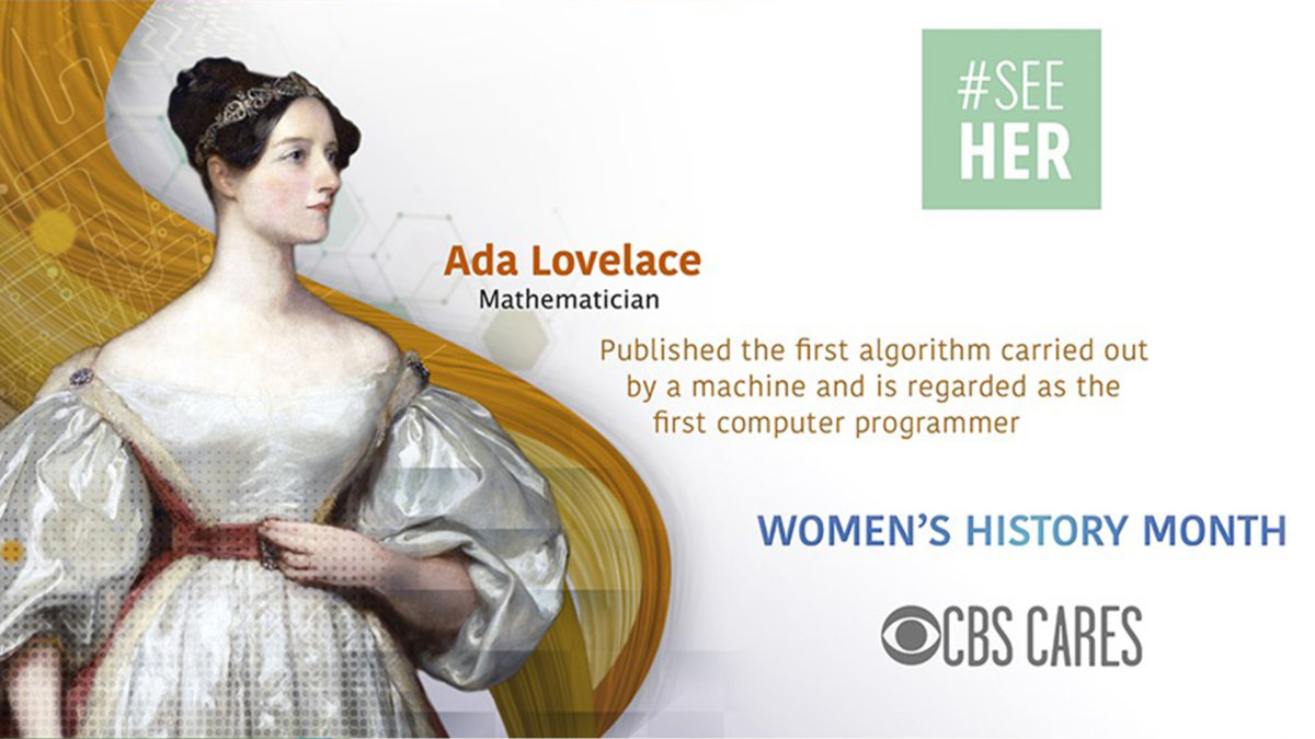 CBS Cares: Women's History Month 2019 Ada Lovelace - SeeHer